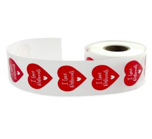 heart shaped i love referrals stickers - great real estate agents and sales supplies (large heart, i love referrals - red)