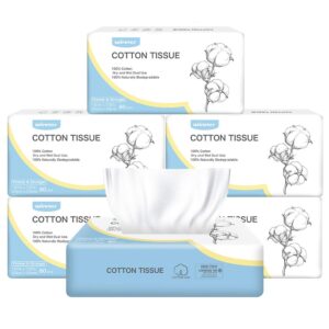 winner disposable face towel - 100% usa cotton face towels, unscented facial wash cloth for sensitive skin, super soft & thick facial towels, makeup remover dry wipes, 480 count