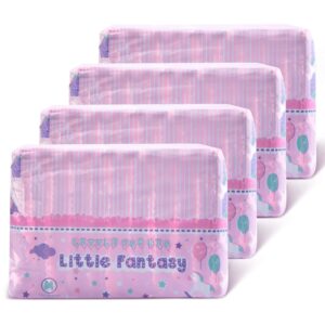 littleforbig adult printed diaper 40 pieces (4 packs) - little fantasy (medium 28"-38")