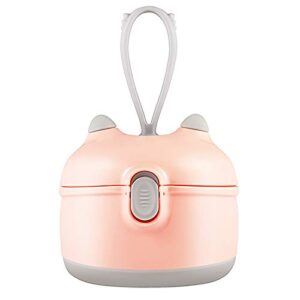 baby formula dispenser, portable milk powder dispenser snack storage container for travel bedroom outdoor … (pink)