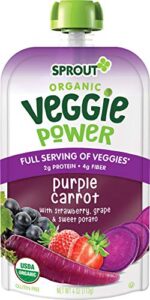 sprout organic stage 4 toddler food power pak pouches,6 count(pack of 1)