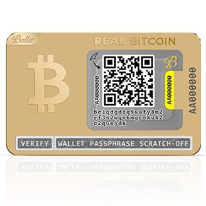 ballet real bitcoin, gold edition - the easiest crypto cold storage card, cryptocurrency hardware wallet with multicurrency and nft support (single)