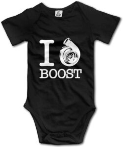 lycheer boost engine car racing - baby cartoon bodysuit short sleeve onesie rompers black