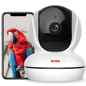 xm wireless ip security camera indoor surveillance camera smart wifi home camera for baby/pet/nanny with motion detection 2-way audio night vision cloud-storage & tf cardslot ios/android