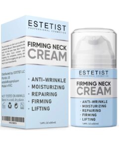 neck firming cream for tightening & lifting sagging skin - double chin reducer - anti wrinkle anti aging treatment for neck & décolleté - crepe skin repair for chest - with vitamin c & coconut oil