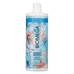 biomega moisture shampoo, creates fuller volume, hydrating formula cleanses and infuses hair with omega-rich moisturizers and keratin amino acids, 32 fl. oz.