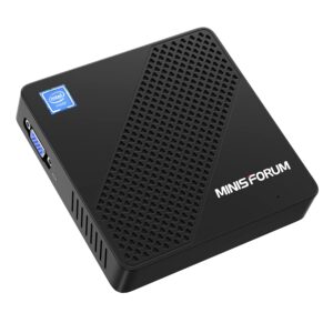 kodlix mini pc, celeron n3350 dual-core processor, 4gb lpddr4 64gb emmc, fanless mini desktop computer support 4k hd/hdmi+vga port/dual wifi/gigabit ethernet/bt 4.2