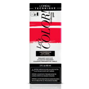 l'oréal technique let's color! conditioning gelee permanent hair color | high impact multi-dimensional color | conditioning formula | smooth application | for all hair types | marigold