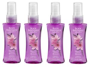 body fantasies 1 oz each travel size japanese cherry blossom fragrance body mist (pack of 4)