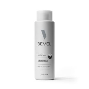 bevel hair conditioner for men with coconut oil and shea butter, sulfate free conditioner for textured hair, moisturizes, conditions and detangles hair, 12 oz (packaging may vary)