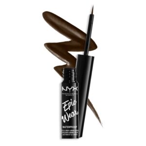 nyx professional makeup epic wear liquid liner, long-lasting waterproof eyeliner - brown