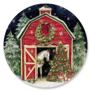 christmas horses envelope seals - set of 144 self-adhesive, flat-sheet seals, by colorful images