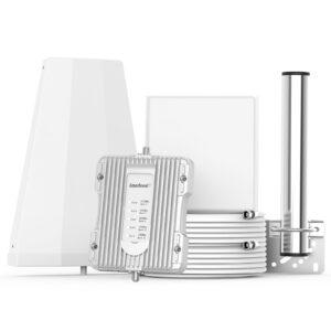 amazboost cell phone signal booster for home, supports 5,000 sq ft area, all u.s. carriers - compatible with verizon, at&t, t-mobile, sprint & more-fcc approved 5g 4g lte 3g cell phone booster