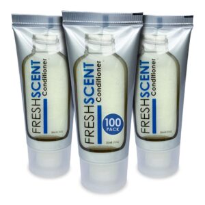 freshscent conditioner 1oz (100 pack) hotel travel size, bulk amenities and toiletries for hospitality