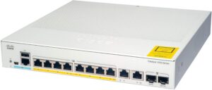 cisco catalyst 1000-8p-2g-l network switch, 8 gigabit ethernet poe+ ports, 67w poe budget, 2 1g sfp/rj-45 combo ports, fanless operation, enhanced limited (c1000-8p-2g-l)