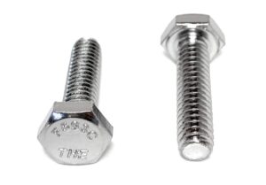 1/4-20x1 chrome stainless steel hex cap screws chrome hex bolts 18-8 (unc) coarse thread - (20 pcs)