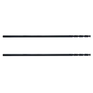 maxtool no. 30x12" 2pcs aircraft extension drills dia 0.1285" hss m2 extra long deep twist drill bit wire gauge numbered straight shank; acn02b12r30p2