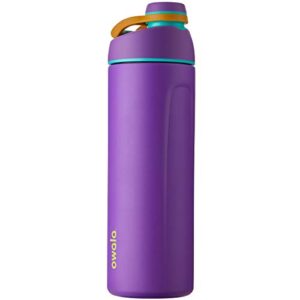 owala twist insulated stainless steel water bottle for sports and travel, bpa-free, 24-ounce, hint of grape