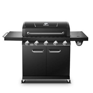 dyna-glo dgp552csp-d premier 5 burner propane gas grill, black