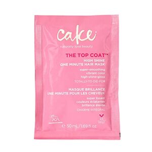 cake beauty the top coat one minute high shine hair mask, 1.69 ounce