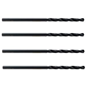 maxtool no. 30x6" 4pcs aircraft extension drills dia 0.1285" hss m2 extra long deep twist drill bits wire gauge numbered straight shank; acn02b06r30p4