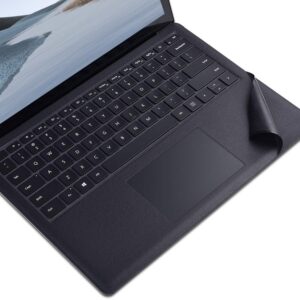 xisiciao full size keyboard palm rest cover for microsoft surface laptop / 2 palm pads wrist rests film protector,avoid stain for 13.5 inch laptop(us layout) (black for laptop 1/2)