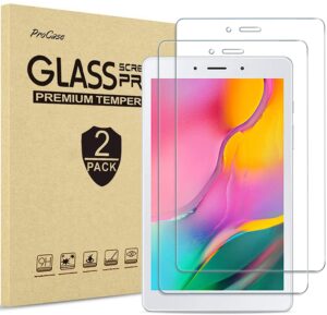 procase [2 pack] galaxy tab a 8.0 2019 screen protector t290 t295, tempered glass screen film guard for 8.0 inch galaxy tab a 2019 without s pen model sm-t290 (wi-fi) sm-t295 (lte)