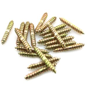 pscco 20pcs dowel screw double ended wood woodworking furniture connecting fixing dowel screws m6x40mm