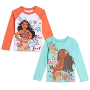 disney moana infant baby girls 2 pack t-shirts white/blue 18 months