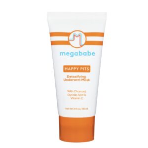 megababe underarm mask - happy pits | with detoxifying charcoal & vitamin c | 3 fl oz