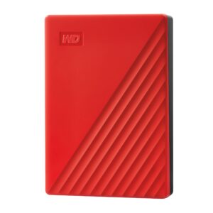 wd portable hard drive, 5tb usb3.0, red, my passport encryption, password protection, external hard disk / wdbpkj0050brd-wesn