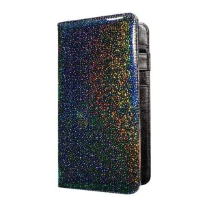 mymazn holographic glitter server book with zipper pocket 5x9 waitress book with magnetic closure pocket serving book for waitress wallet