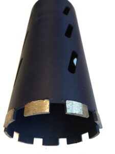 3 1/2" laser welded dry diamond core drill bits for cutting concrete and asphalt, 3 1/2" diameter x 11" length