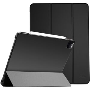 procase smart case for ipad pro 12.9 2022/2021/2020/2018, slim stand hard back shell smart cover for ipad pro 12.9" 6th gen/5th gen/4th gen/3rd gen -black