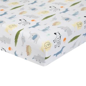 just born one world collection fitted crib sheet - hello world