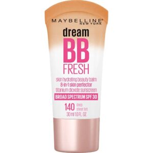 maybelline dream fresh skin hydrating bb cream, 8-in-1 skin perfecting beauty balm with broad spectrum spf 30, sheer tint coverage, oil-free, deep, 1 fl oz