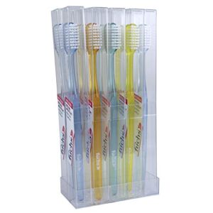 fuchs adult record multituft nylon toothbrush, 10 count, battery powered, assorted colors