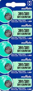 murata 381/391 battery sr1120/w/sw 1.55v silver oxide watch button cell (5 batteries)