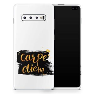 designskinz lux carpe diem protective vinyl decal wrap skin cover compatible with the samsung galaxy s20 (screen trim & back glass skin)