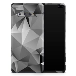 designskinz vector black & white abstract connect pattern protective vinyl decal wrap skin cover compatible with the samsung galaxy s20 (screen trim & back glass skin)