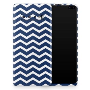 designskinz white and navy chevron stripes protective vinyl decal wrap skin cover compatible with the samsung galaxy s20 (screen trim & back glass skin)