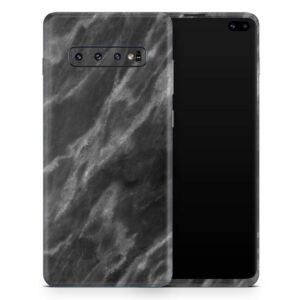 designskinz black and chalky white marble protective vinyl decal wrap skin cover compatible with the samsung galaxy s20 (screen trim & back glass skin)