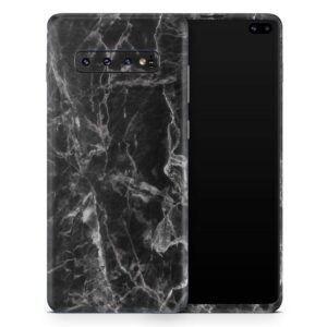 designskinz smooth black marble protective vinyl decal wrap skin cover compatible with the samsung galaxy s20 (screen trim & back glass skin)