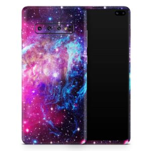 designskinz bright trippy space protective vinyl decal wrap skin cover compatible with the samsung galaxy s20 (screen trim & back glass skin)