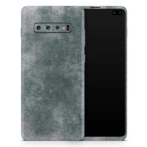 designskinz distressed silver texture v12 protective vinyl decal wrap skin cover compatible with the samsung galaxy s20 (screen trim & back glass skin)