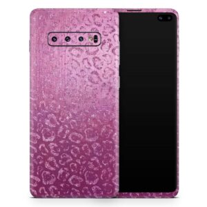 designskinz glamorous pink cheetah print protective vinyl decal wrap skin cover compatible with the samsung galaxy s20 (screen trim & back glass skin)