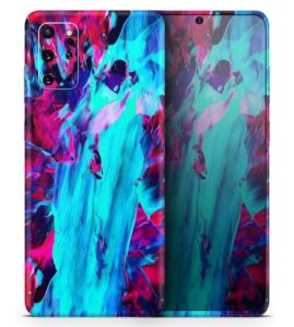 designskinz liquid abstract paint remix v32 protective vinyl decal wrap skin cover compatible with the samsung galaxy s20 (screen trim & back glass skin)