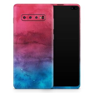 designskinz vivid pink 869 absorbed watercolor texture protective vinyl decal wrap skin cover compatible with the samsung galaxy s20 (screen trim & back glass skin)