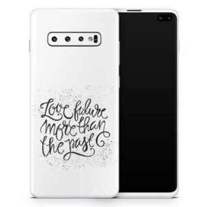 designskinz love future more than the past protective vinyl decal wrap skin cover compatible with the samsung galaxy s20 (screen trim & back glass skin)