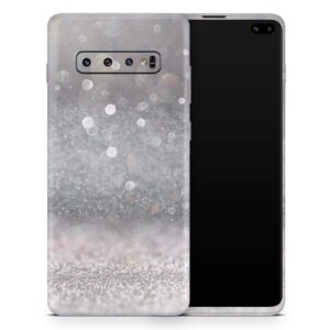 designskinz unfocused grayscale glimmering orbs of light protective vinyl decal wrap skin cover compatible with the samsung galaxy s20 (screen trim & back glass skin)